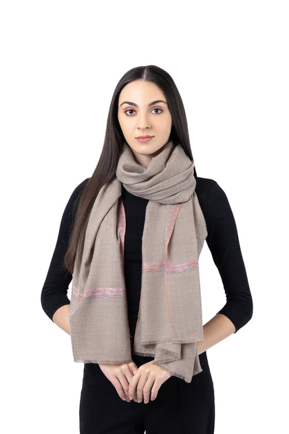 Natural Hand Embroidered Cashmere Shawl – parissplendeur